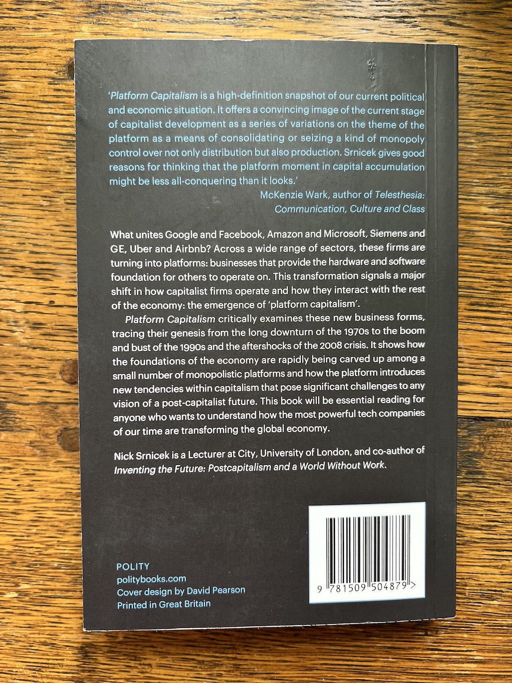 Platform Capitalism by Nick Srnicek – Rastin Mehr